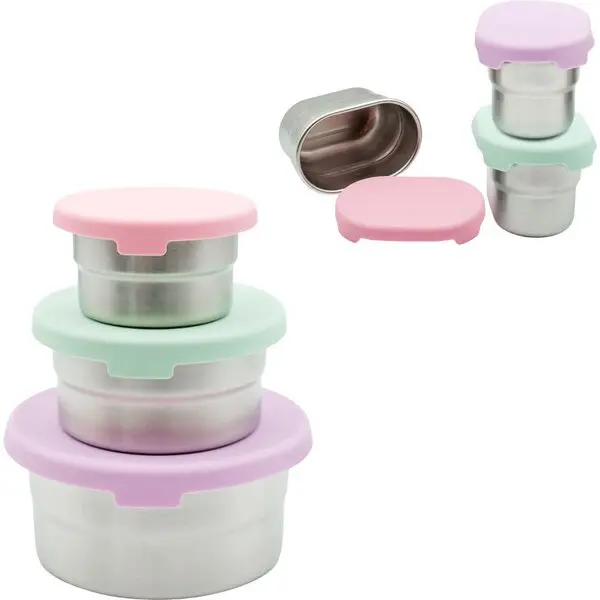 WEESPROUT Stainless Steel Food & Dip Container Set - Variety 4