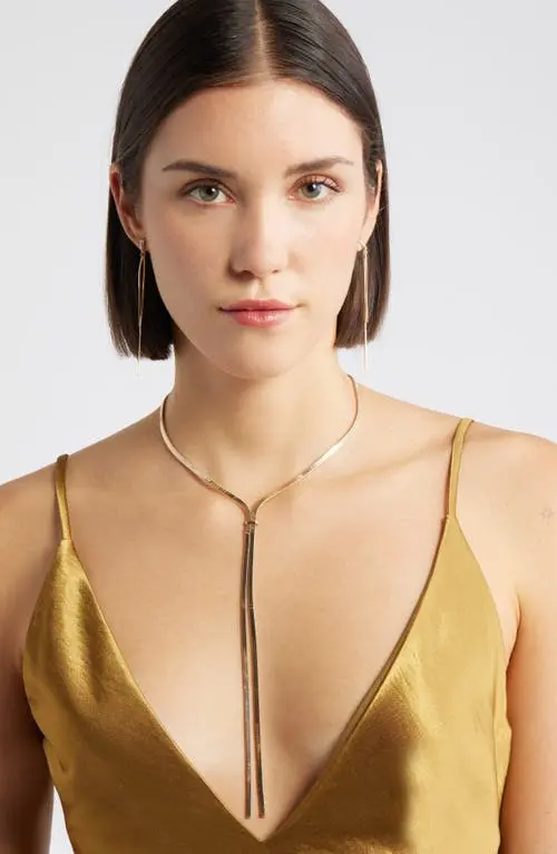 Nordstrom Flat Chain Y Necklace - Gold