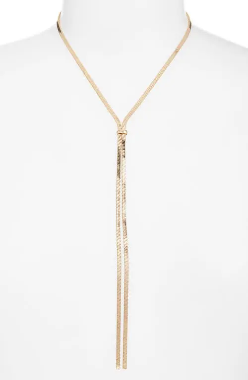Nordstrom Flat Chain Y Necklace - Gold