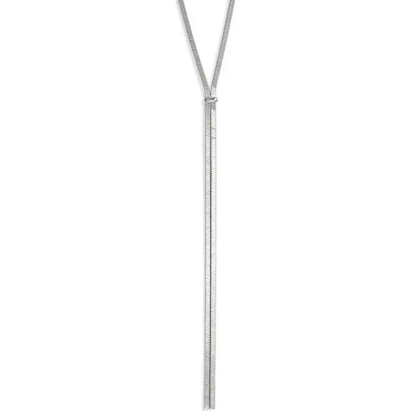 Nordstrom Flat Chain Y Necklace - Silver