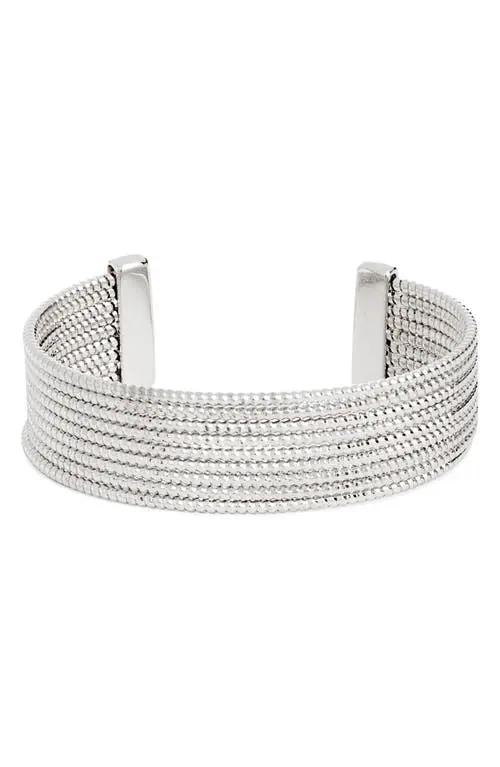 Nordstrom Faceted Cuff Bracelet - Silver