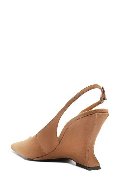 Schutz Siena Slingback Wedge Pumps - Wood