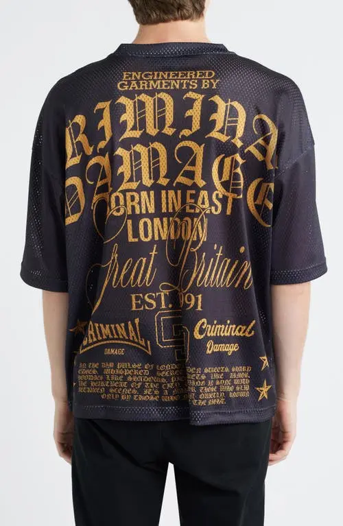 CRIMINAL DAMAGE Blake Mesh Graphic T-shirt