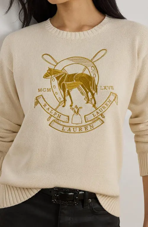 Ralph Lauren Embroidered Crewneck Sweater