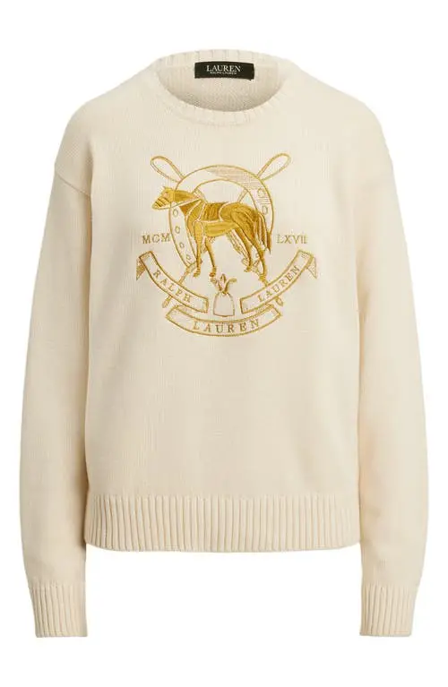 Ralph Lauren Embroidered Crewneck Sweater