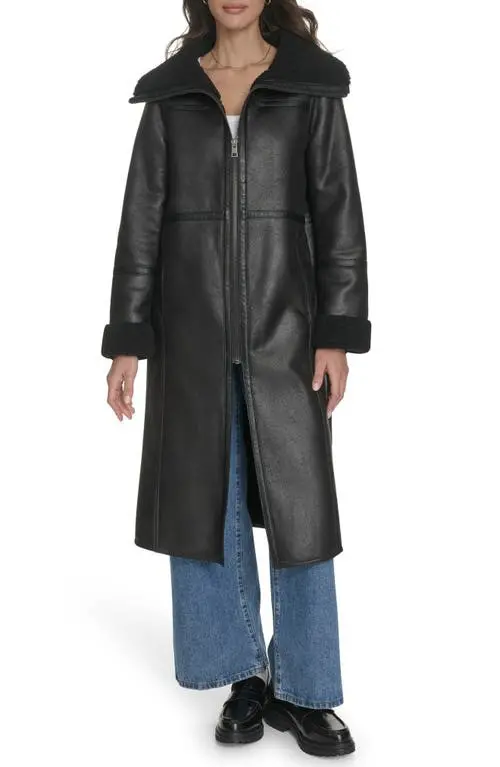 LEVI'S Faux Shearling Coat - Black