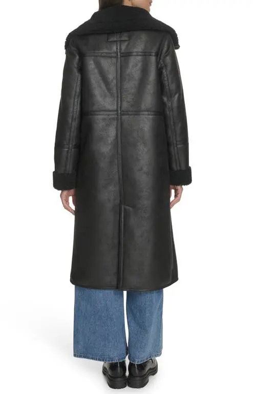 LEVI'S Faux Shearling Coat - Black