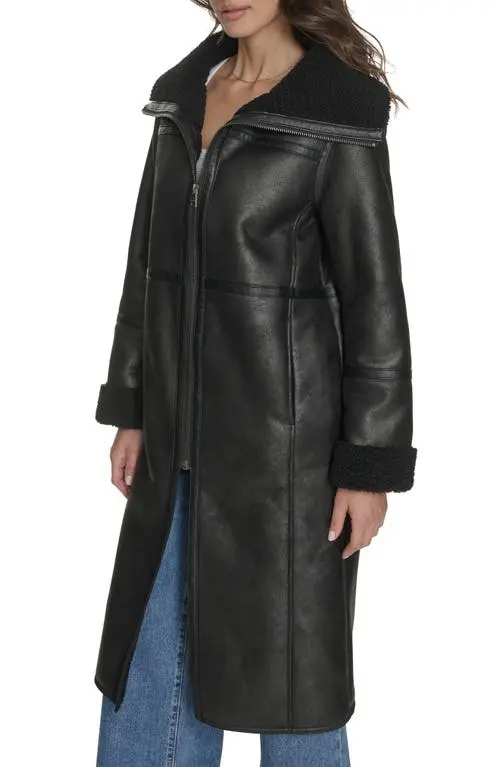 LEVI'S Faux Shearling Coat - Black