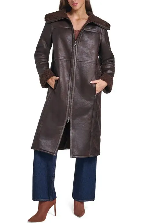 LEVI'S Faux Shearling Coat - Java