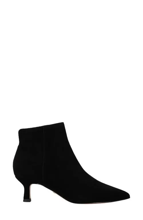 Pelle Moda Kiesa Pointed Toe Kitten Heel Bootie - Black
