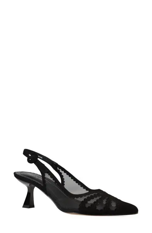 Pelle Moda Jacie Pointed Toe Slingback Pumps - Black