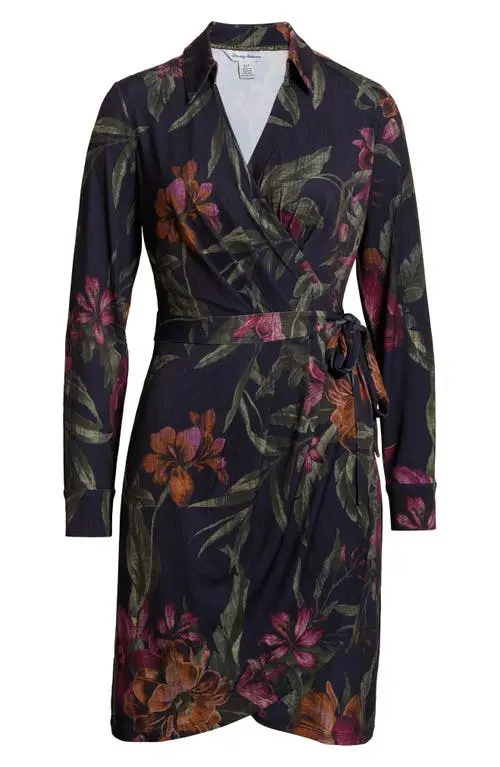 Tommy Bahama Carmela Orchid Isle Long Sleeve Wrap Dress