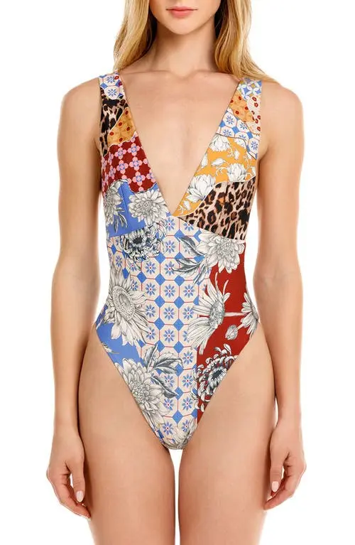 Agua Bendita Tulipa One-piece Swimsuit - Blue