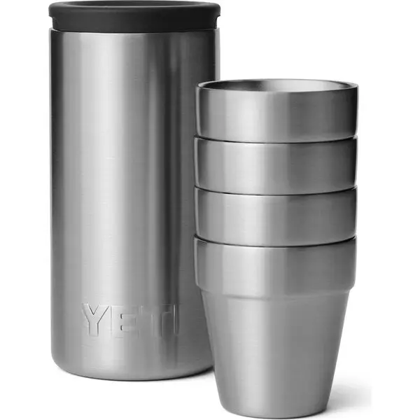 YETI Rambler Set Of 4 Shot Glasses & Case - Stainless Steel