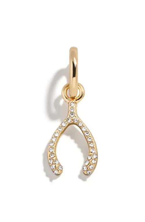 Baublebar Single Charm - Clear/wishbone