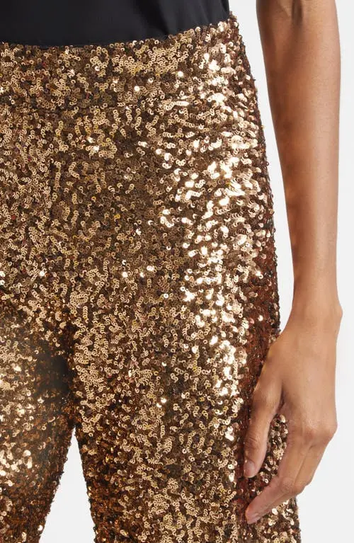 Alice + Olivia Athena Sequin Wide Leg Pants