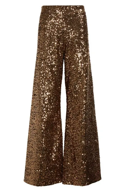 Alice + Olivia Athena Sequin Wide Leg Pants