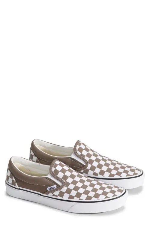 VANS Classic Slip-on Sneaker - Checkerboard Walnut