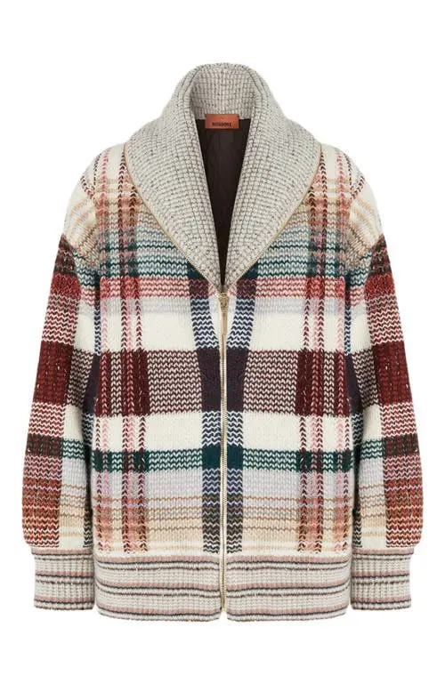 Missoni Quilted Jacket With Check Pattern