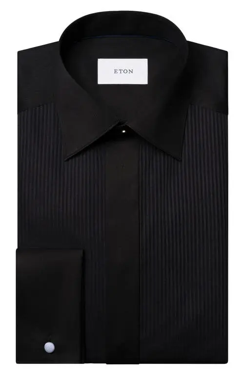 Eton Slim Fit Cotton Plissé Tuxedo Shirt