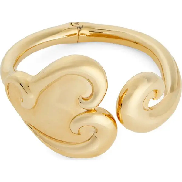 Oscar De La Renta Swirl Heart Cuff Bracelet - Gold