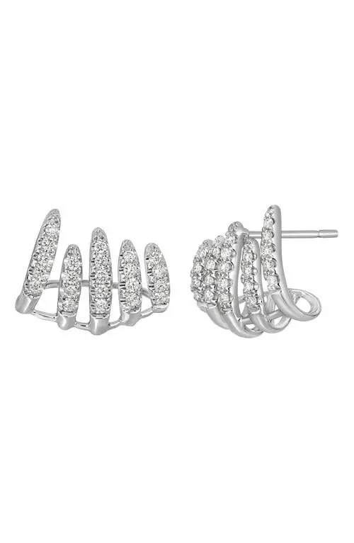 Bony Levy Audrey Multirow Diamond Stud Earrings - 18k White Gold