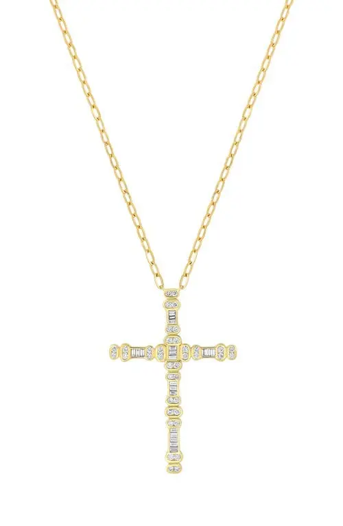 Bony Levy Florentine Diamond Cross Pendant Necklace - 18k Yellow Gold