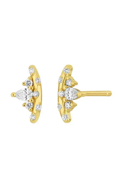 Bony Levy Solstice Dainty Diamond Stud Earrings - 18k Yellow Gold