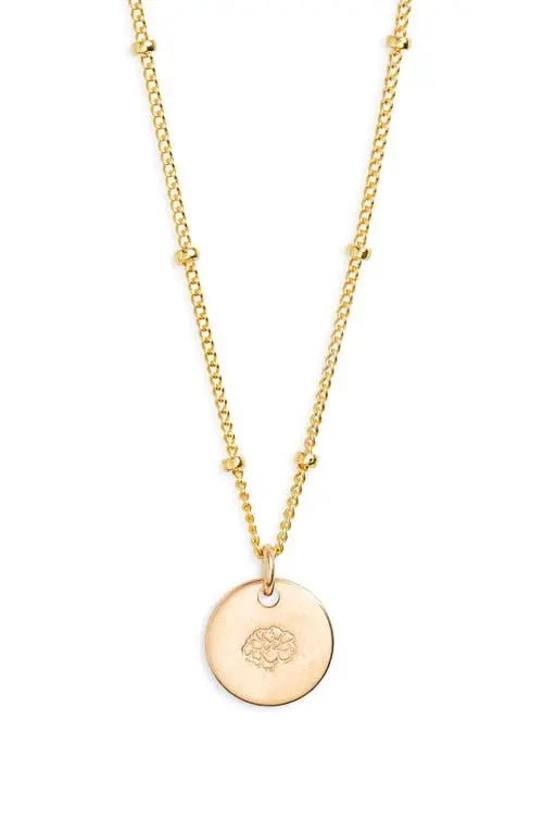 NASHELLE Petite Birth Flower Pendant Necklace - Gold Fill