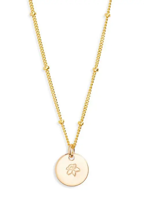 NASHELLE Petite Birth Flower Pendant Necklace - Gold Fill