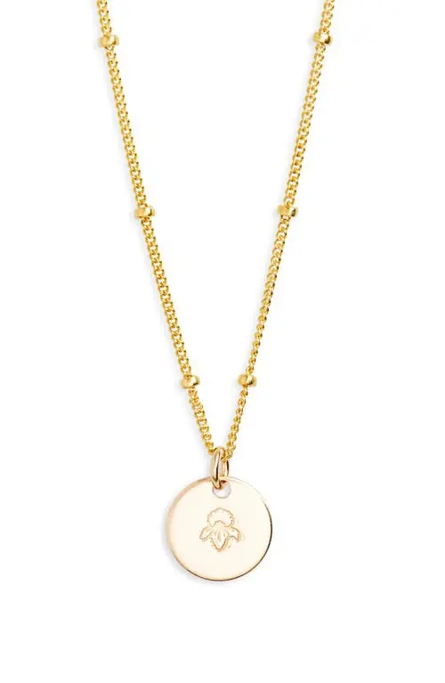 NASHELLE Petite Birth Flower Pendant Necklace - Gold Fill