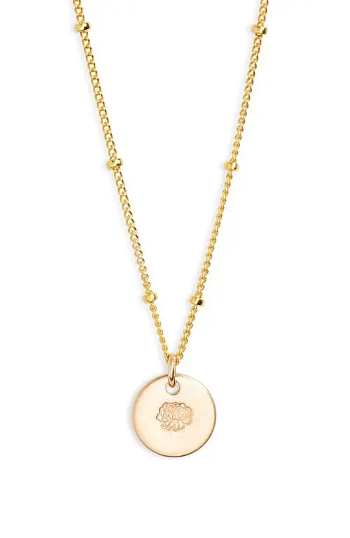 NASHELLE Petite Birth Flower Pendant Necklace - Gold Fill