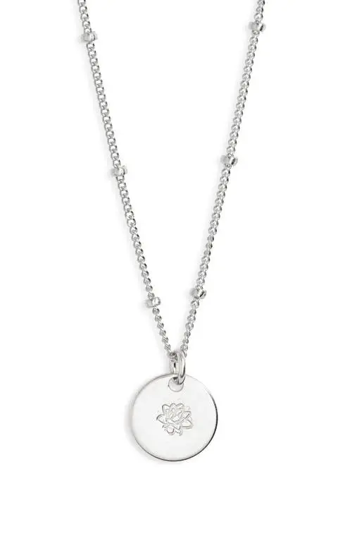 NASHELLE Petite Birth Flower Necklace - Sterling Silver