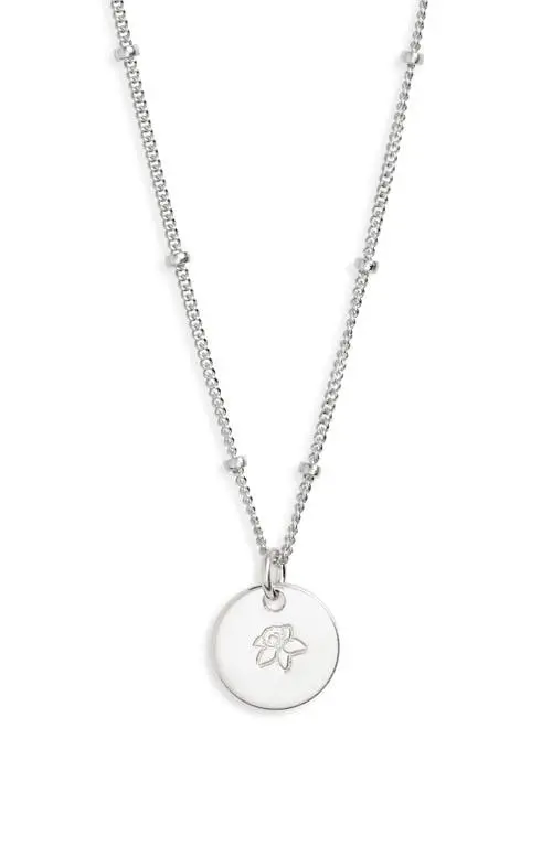 NASHELLE Petite Birth Flower Necklace - Sterling Silver