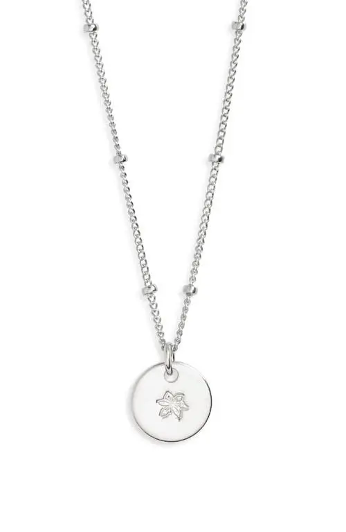 NASHELLE Petite Birth Flower Necklace - Sterling Silver