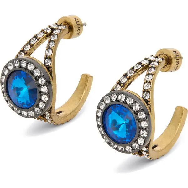 Kurt Geiger Octavia Hoop Earrings - Blue