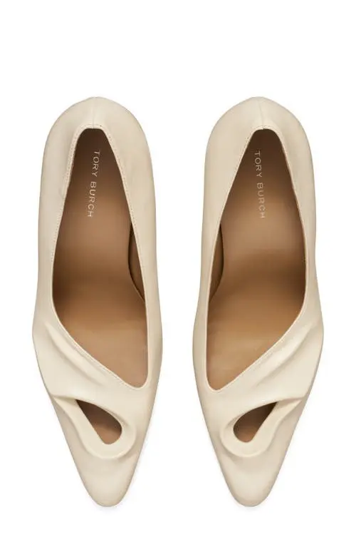 Tory Burch Pointed Toe Pump - Stone Sand