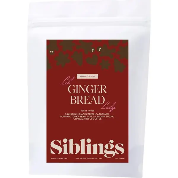 SIBLINGS Lil Gingerbread Lady Candle Refill - White