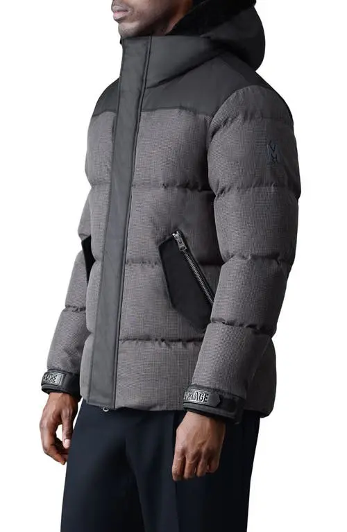 Mackage Riley Down Jacket With Genuine Shearling Hooded Bib