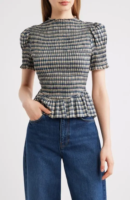REFORMATION Aggie Smocked Top