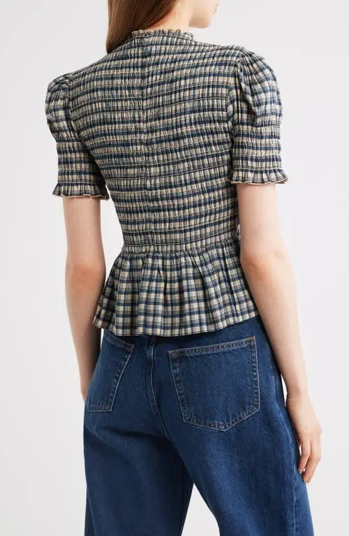 REFORMATION Aggie Smocked Top
