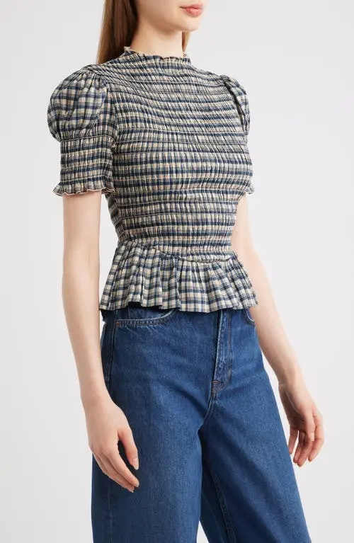 REFORMATION Aggie Smocked Top