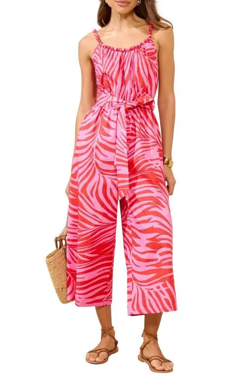LIPSY Printed Cotton Romper - Pink
