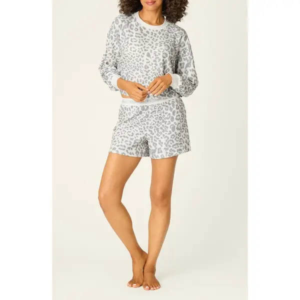 PJ Salvage Print Waffle Knit Short Pajamas - Natural