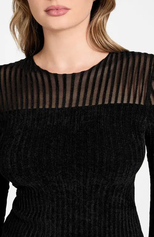 Guess Rib Chenille Sweater - Black-black