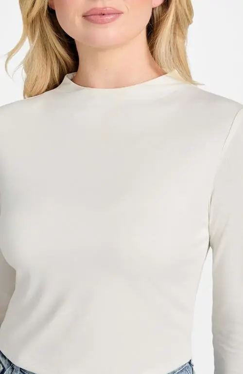 Guess Elyana Mock Neck Top - Natural
