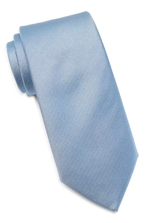 BOSS Micropattern Silk-blend Tie - Light Pastel Blue