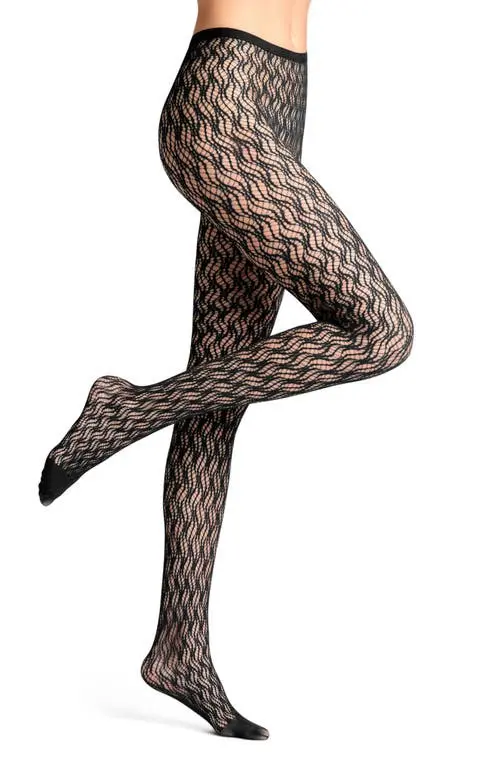Falke Fluid Fusion Net Tights - Black