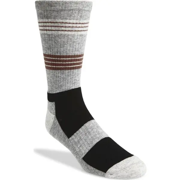Nordstrom Ribbed Crew Socks - Light Grey Heather