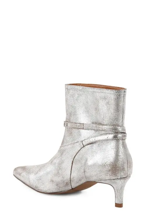 Seychelles Milan Pointed Toe Kitten Heel Bootie - Pewter